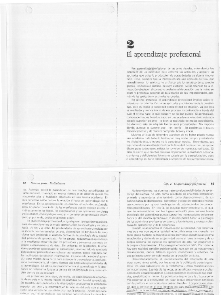 Aprendizaje Profesional | PDF