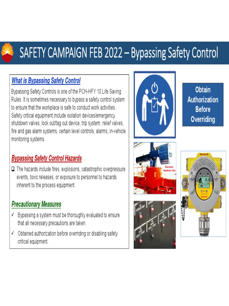Safety Campaign-Bypassing Safety Control-Feb 2022 | PDF | Safety | Risk