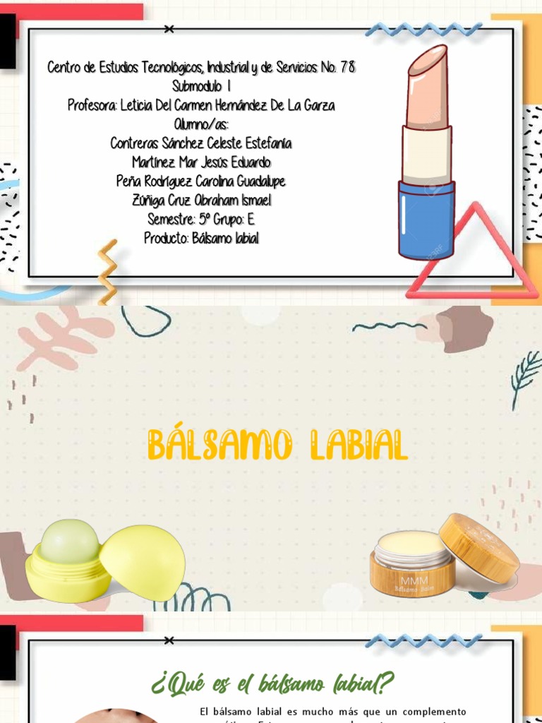 Balsamo Labial | PDF | Productos cosméticos | Artículos de tocador