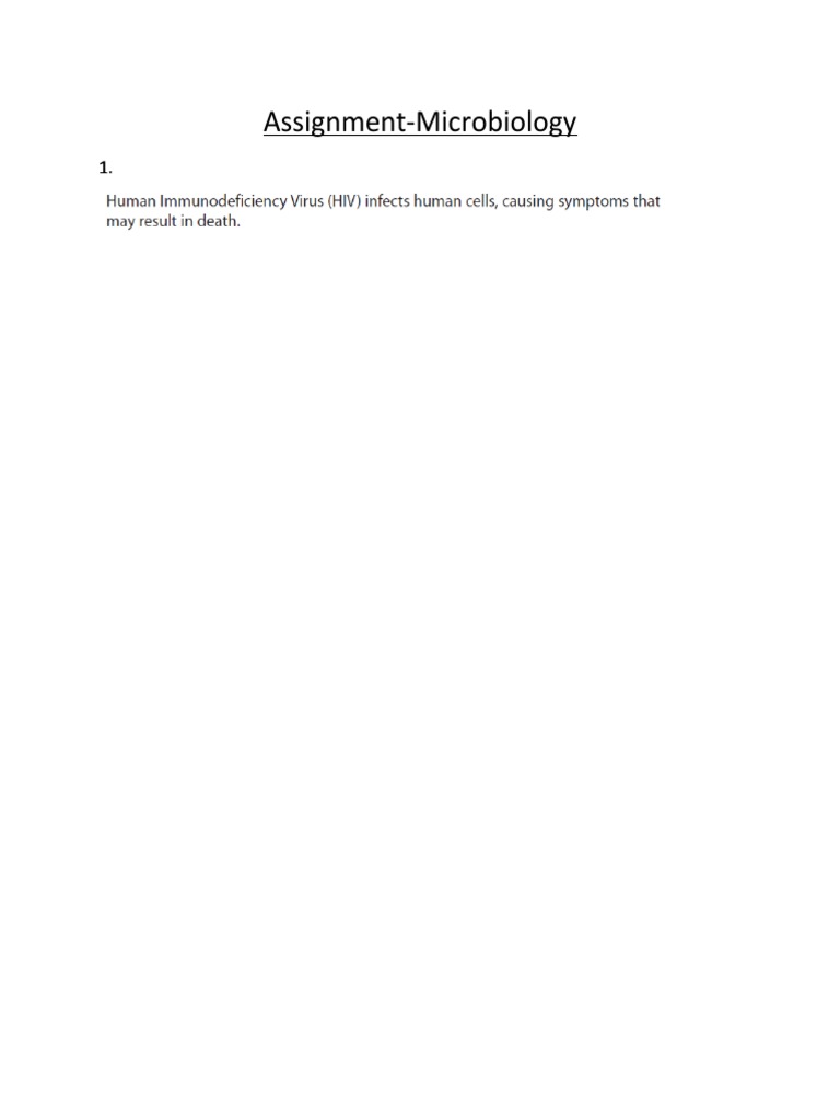 Assignment 3-Microbiology | PDF | Science & Mathematics