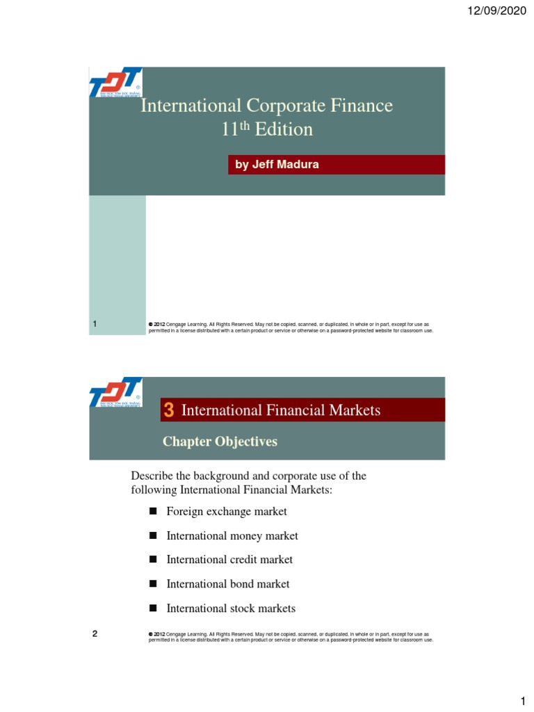 International Corporate Finance 11 Edition | PDF | Foreign Exchange ...