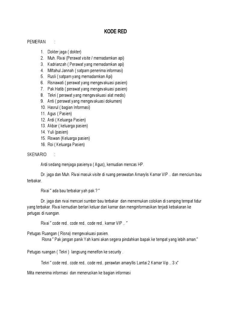 Simulasi Kode Red Kebakaran RS Maryam | PDF | Kesehatan Holistik ...