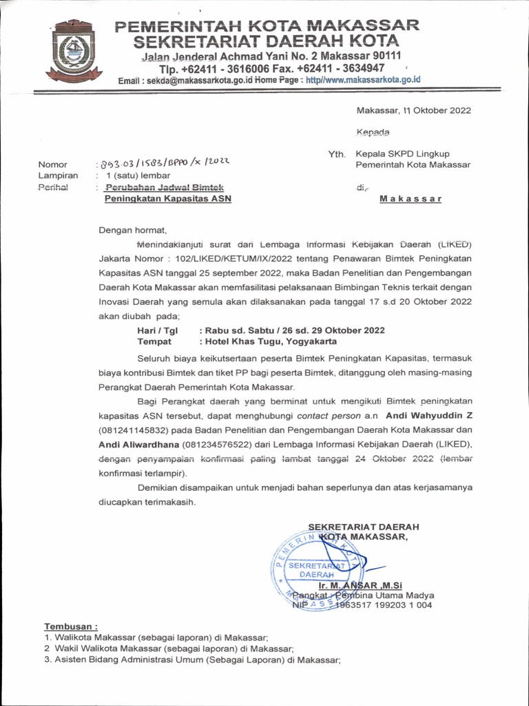 Undangan Bimtek Inovasi Jogja 26-29 Okt 22 | PDF Undangan Bimtek Inovasi Jogja 26-29 Okt 22 | PDF