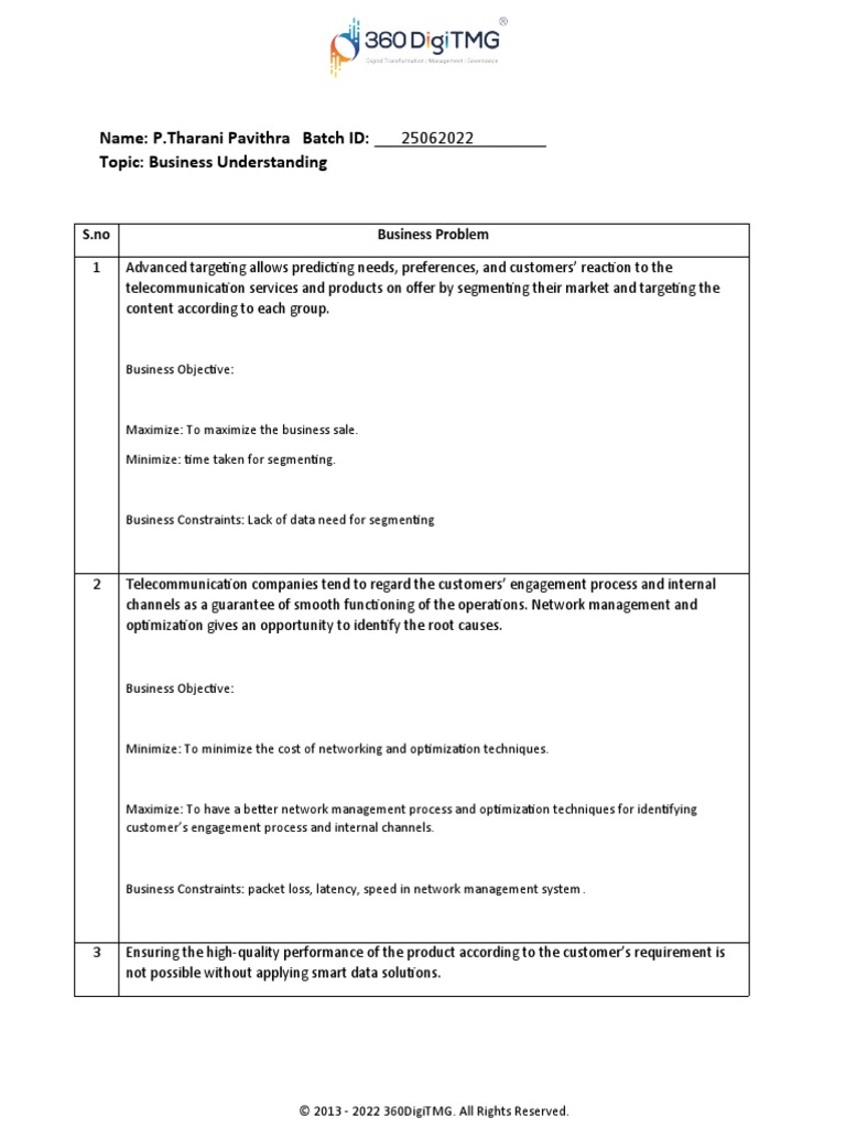 Crisp Ml Q Business Understanding Pdf Mathematical Optimization