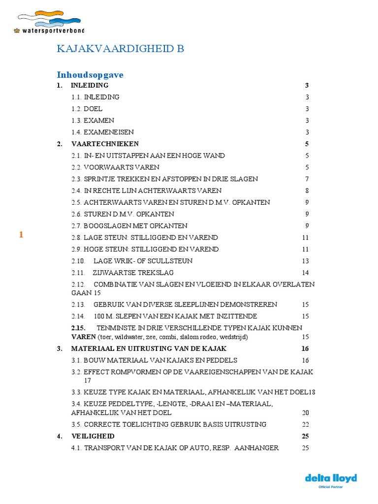 Kajakvaardigheid B Reader | PDF