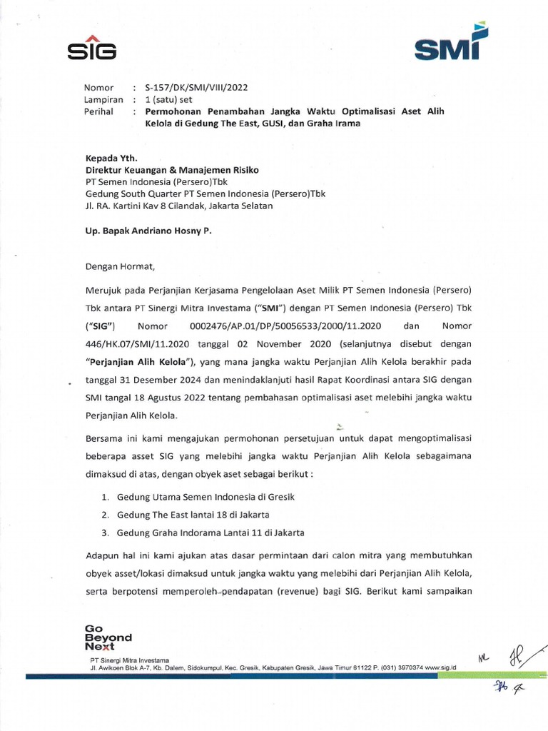 R2.Surat Permohonan Perpanjangan Jangka Waktu Optimalisasi Aset Alih ... R2.Surat Permohonan Perpanjangan Jangka Waktu Optimalisasi Aset Alih ...