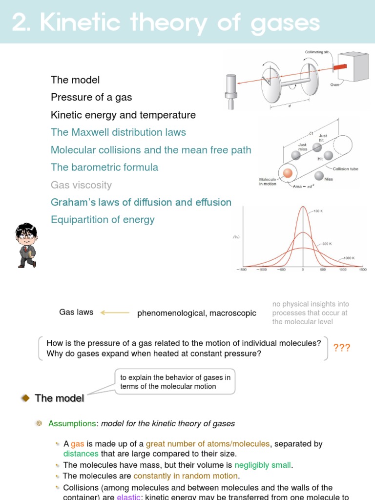 Kinetic Theory of Gases: The Model Pressure of A Gas Kinetic Energy and ...