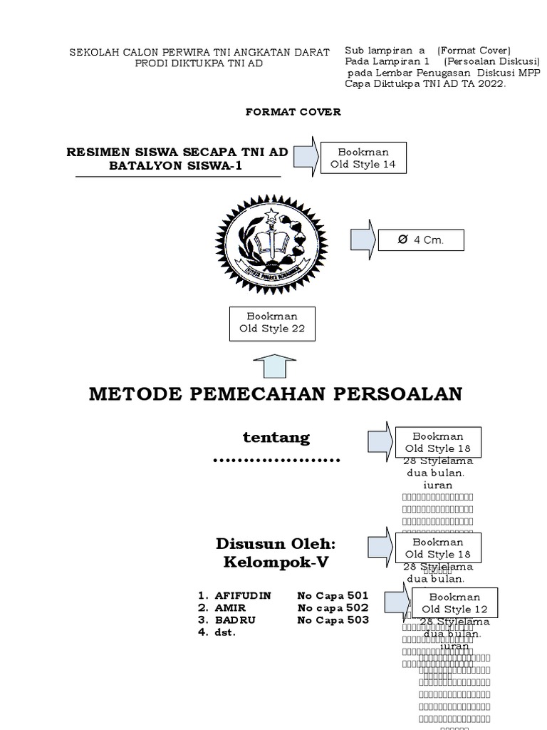Sub Lampiran-A SD C Diskusi MPP Diktukpa (AM) 2022 Ok | PDF