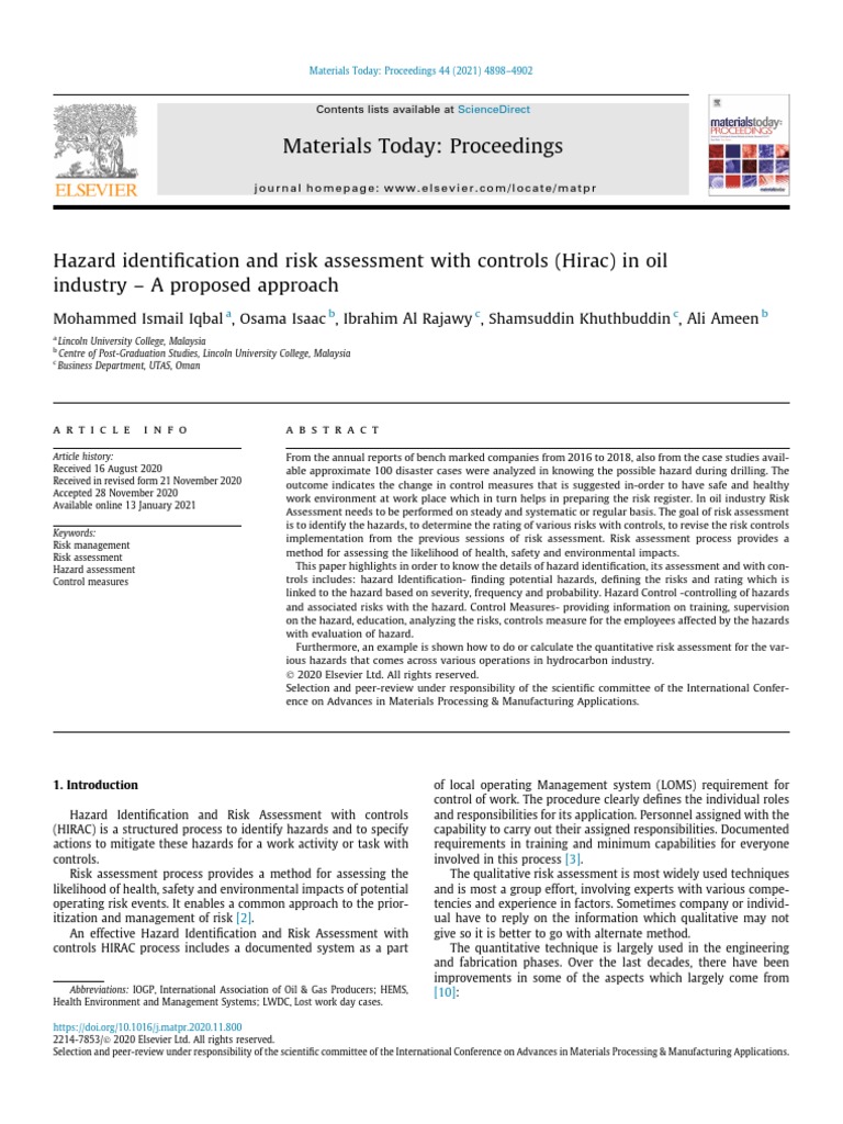 HIRAC Methodology in Oil Industry Safety | PDF | Risk | Risk Assessment