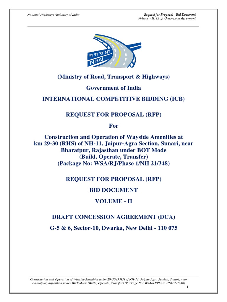 EPC Agreement NHAI | Download Free PDF | Concession (Contract) | Civil ...
