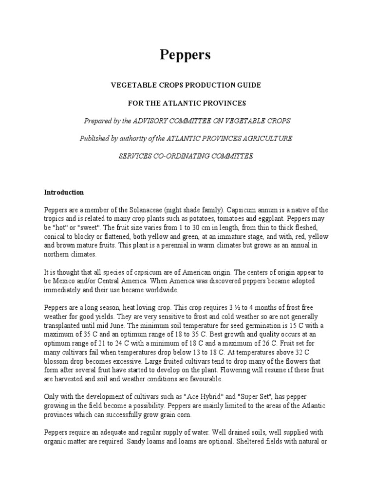 Peppers | PDF