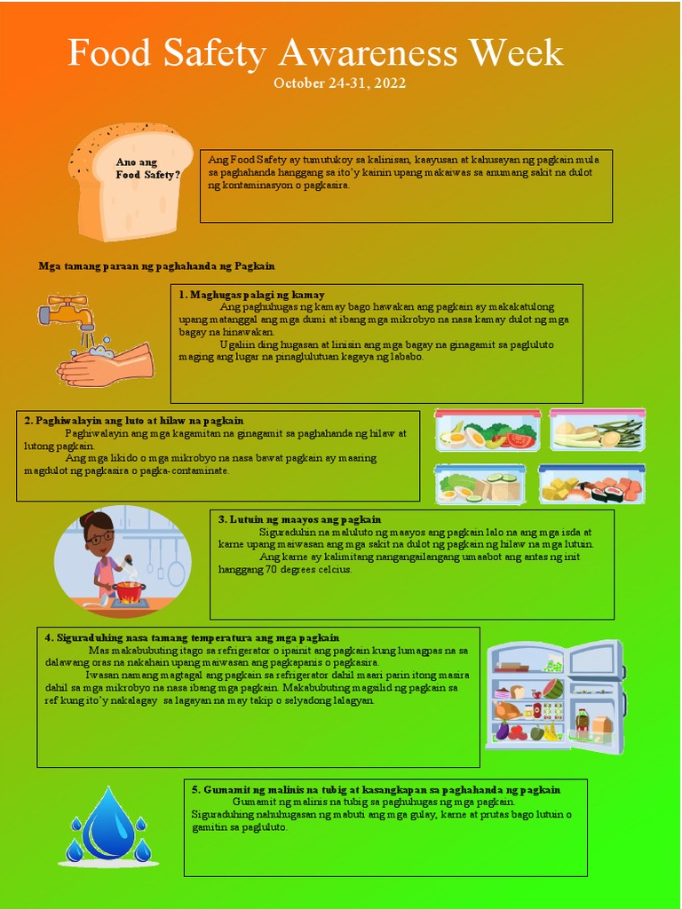 HEALTH TOPIC FOR NEWSLETTER Food Safety Awareness Week-2 | PDF