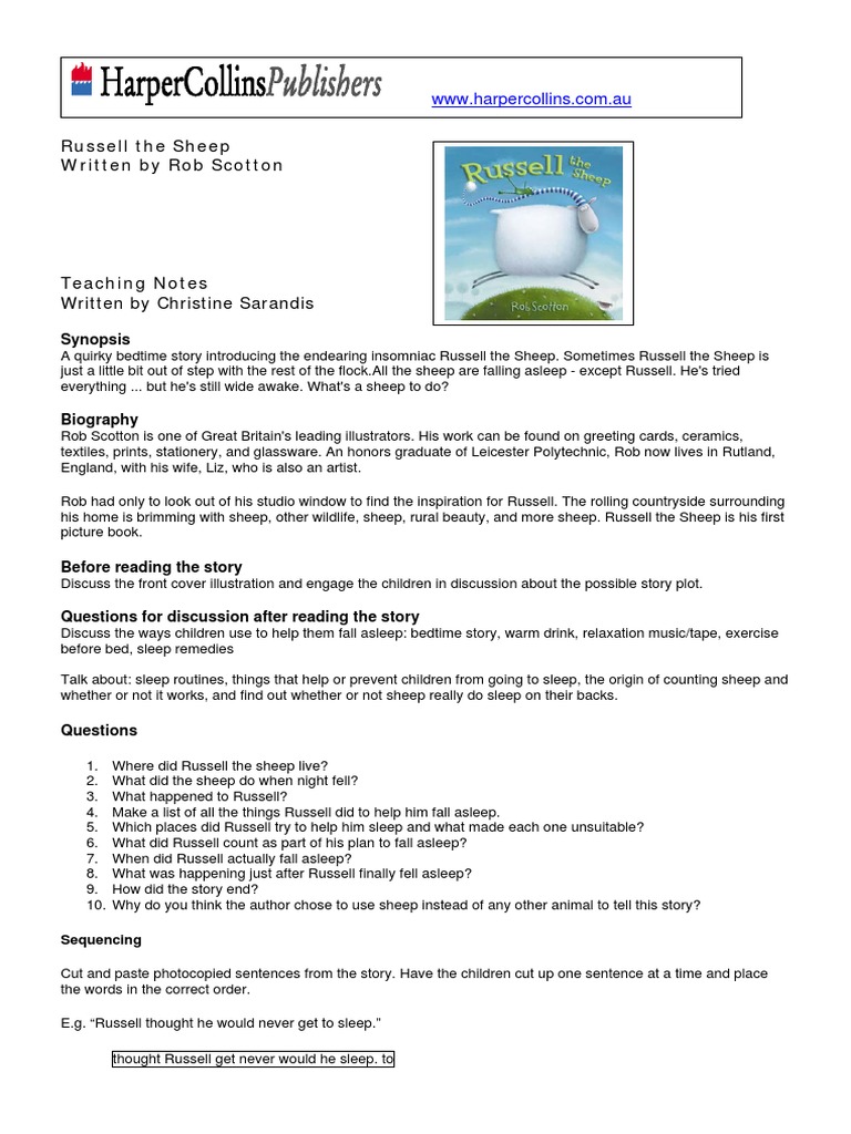 Teacher Guide Russell | PDF | Sheep | Textiles