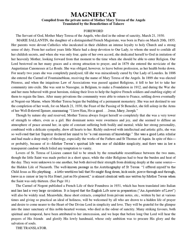Magnificat | PDF | Mary, Mother Of Jesus | Jesus