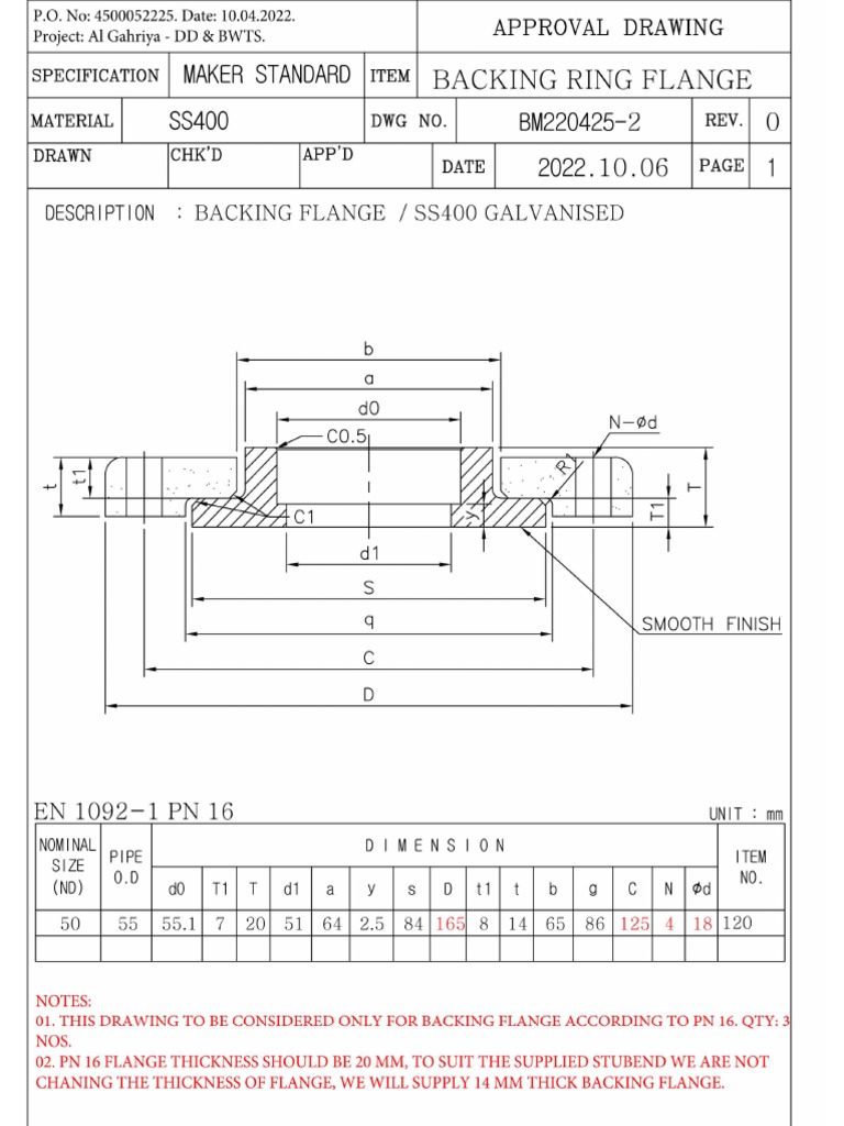 Flange Drawing 2 | PDF