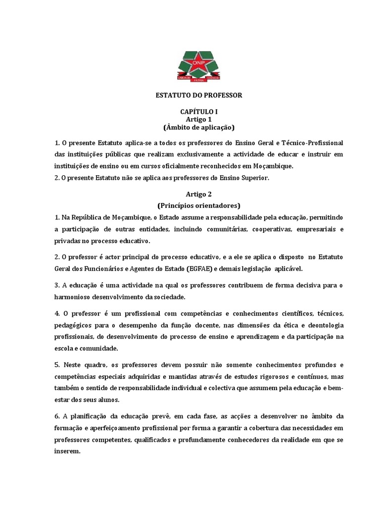 Estatuto Do Professor | PDF