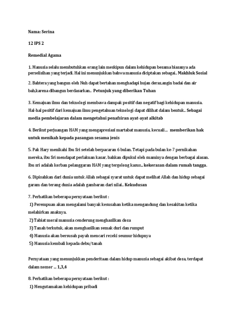 Remed Agama | PDF | Karier & Perkembangan