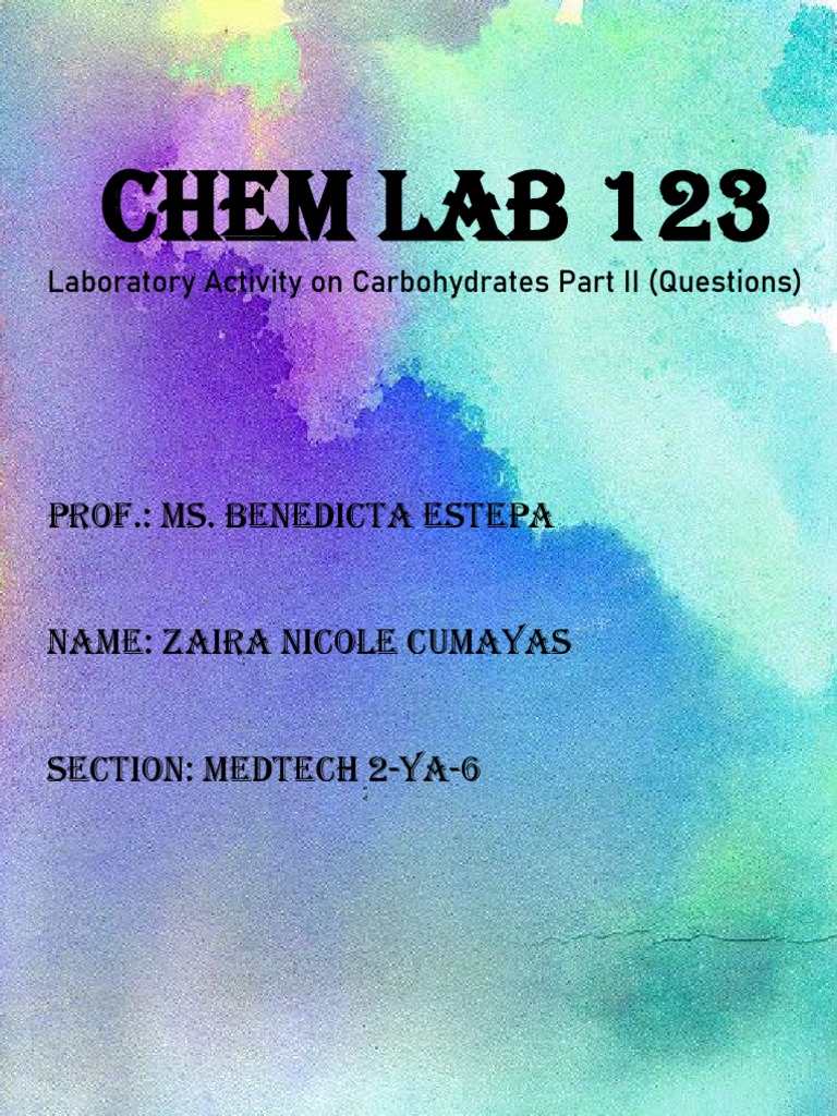 Laboratory Activity On Carbohydrates Part II | PDF | Carbohydrates ...
