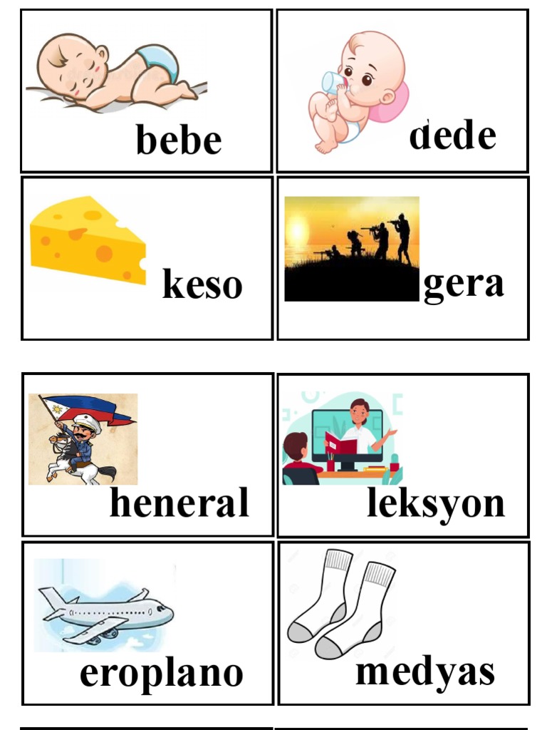 Flashcards Pantig E Hiligaynon | PDF