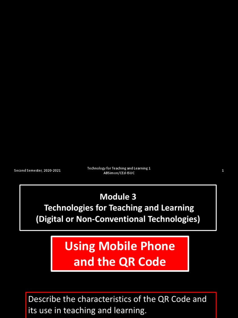 Module 3 QR Code Lesson | PDF | Qr Code | Teaching Method