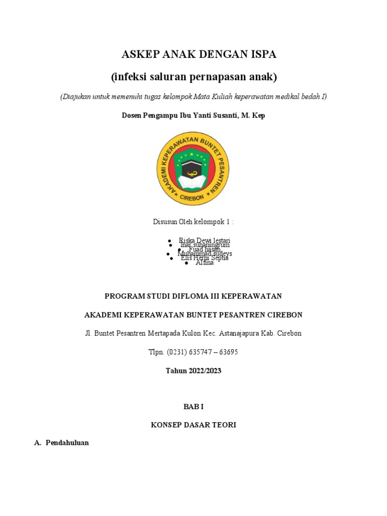 Kelompok 1 KMB Askep Anak Dengan Ispa | PDF