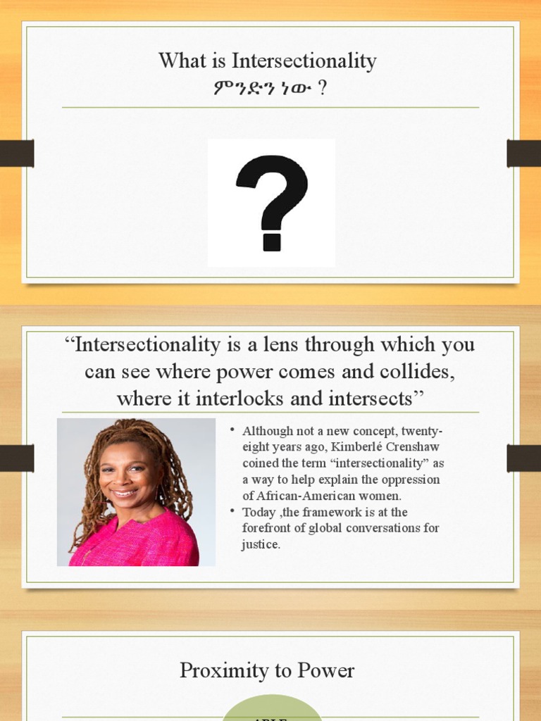 Intersectionality PPT | PDF | Intersectionality | Cultural Politics