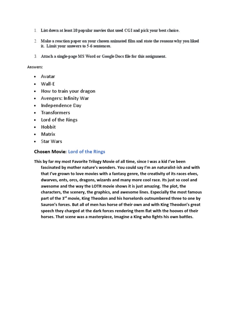 Gariando - 4D - Assessment #1 | PDF