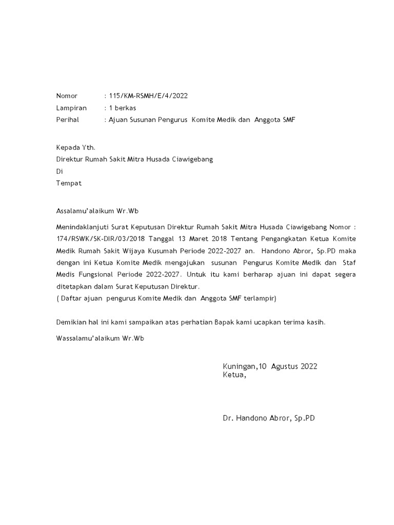 Ajuan SK Anggota SMF 2017-2020.EDIT | PDF