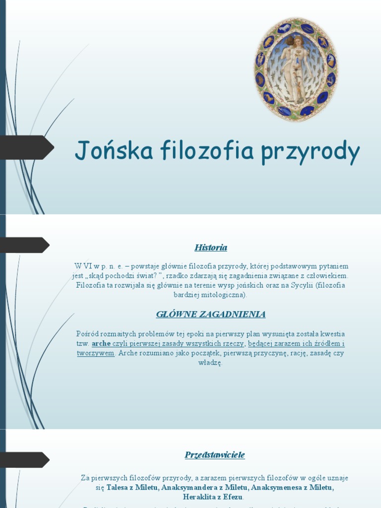 Jońska Filozofia Przyrody | PDF