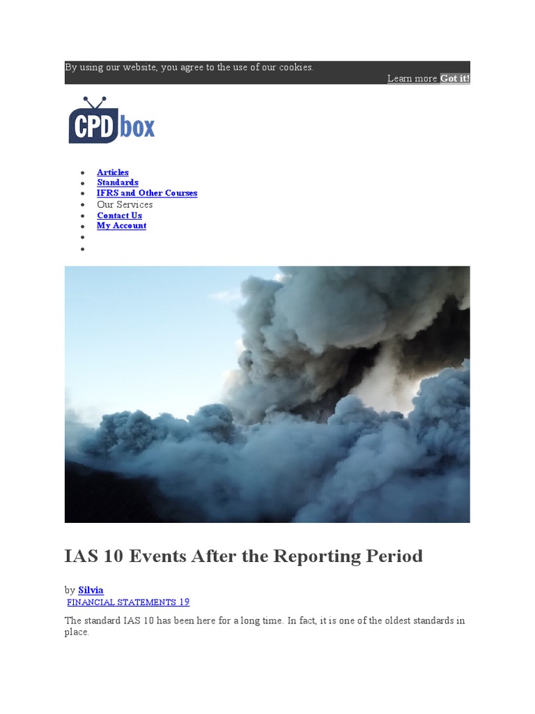Understanding IAS 10: Reporting Events After Period | PDF ...
