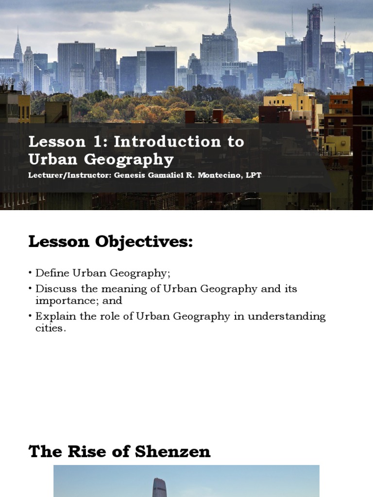 Introduction to Urban Geography Concepts | PDF | Cost Of Living ...