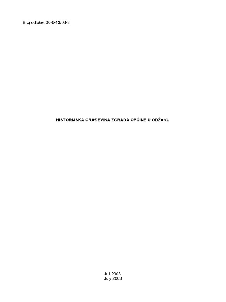 Odzak Zgrada opstineBH | PDF