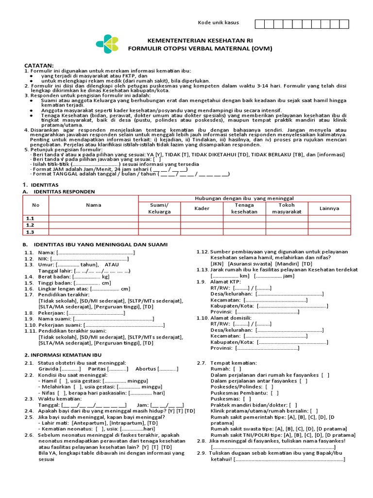 Form OVM FINAL | PDF | Kesehatan Holistik