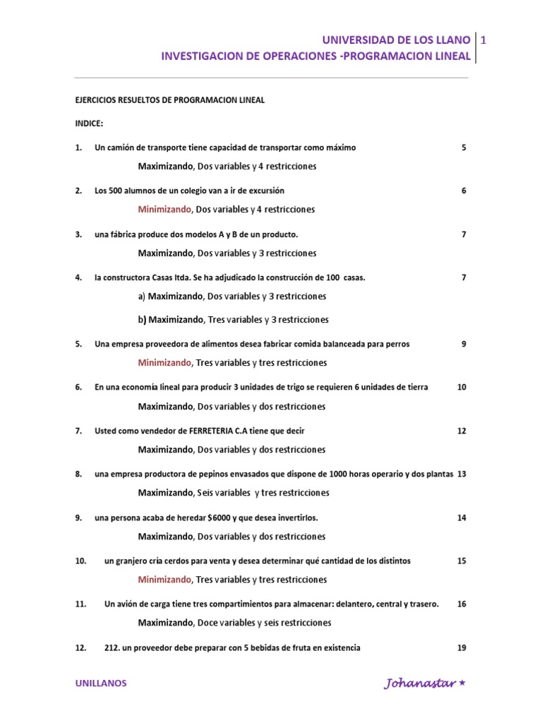 Ejercicios Resueltos Programacion Lineal | PDF | Petróleo | Alimentos