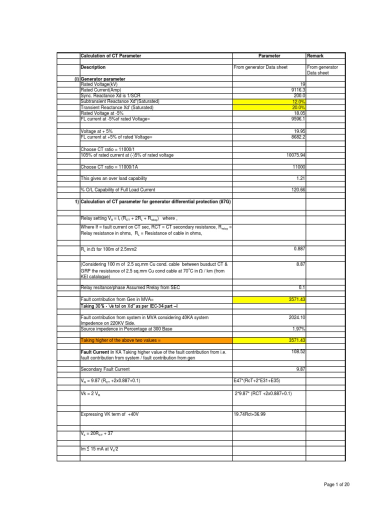 CT Calculation | PDF