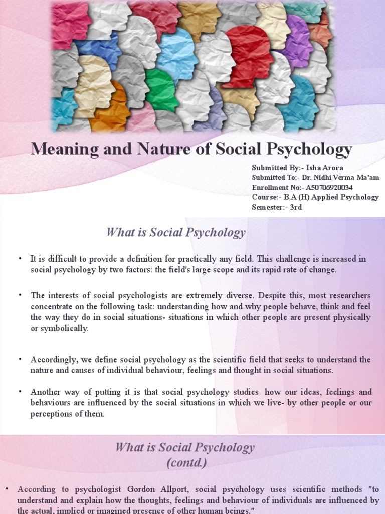 Understanding Social Psychology Basics | PDF | Social Psychology ...