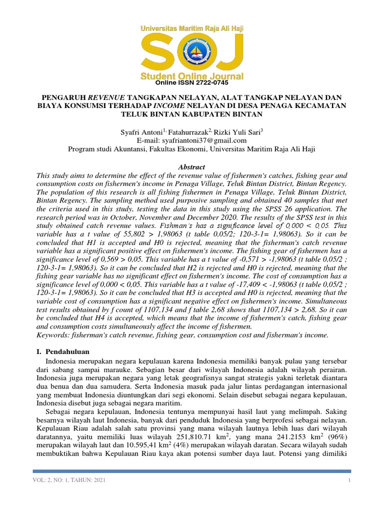 Jurnal Syafri Antoni | PDF | Variable (Mathematics) | Dependent And Independent Variables