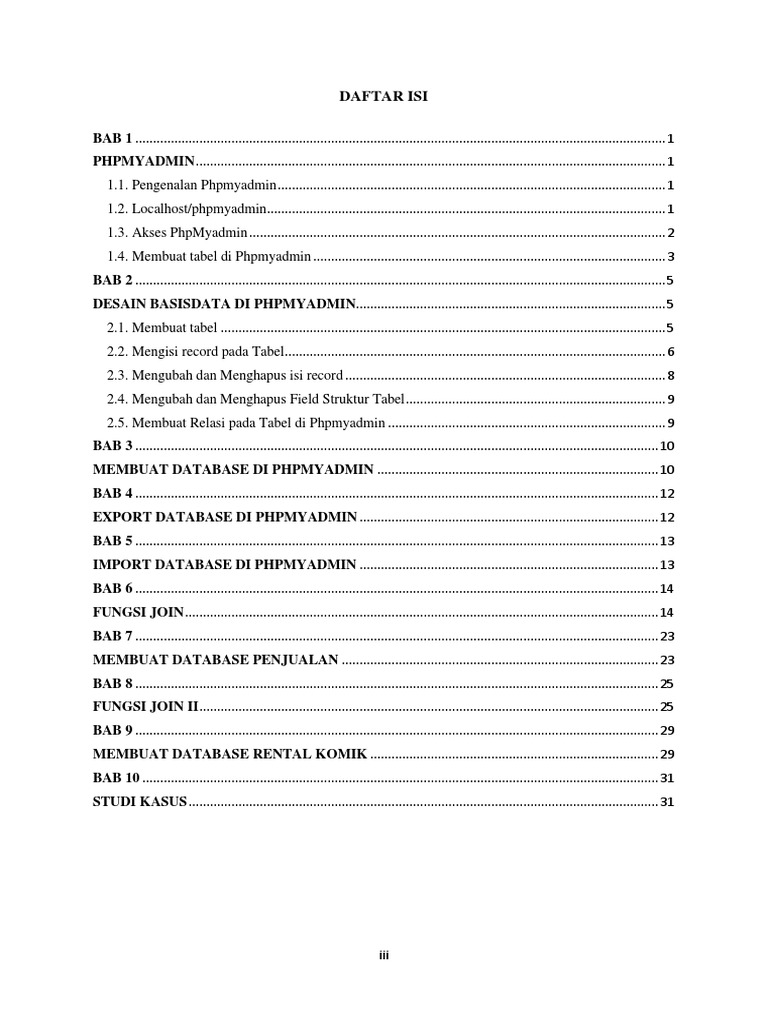 3 Membuat Database Dengan PHPMyadmin | PDF