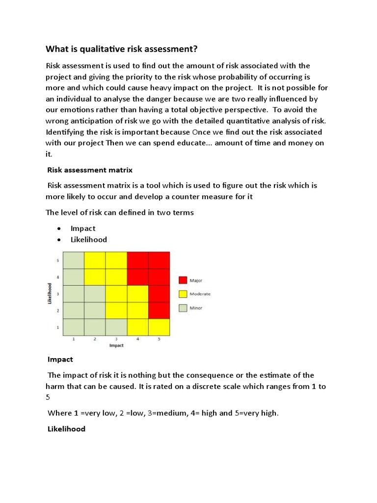 What Is Qualitative Risk Assessment? | PDF | Risk | Security