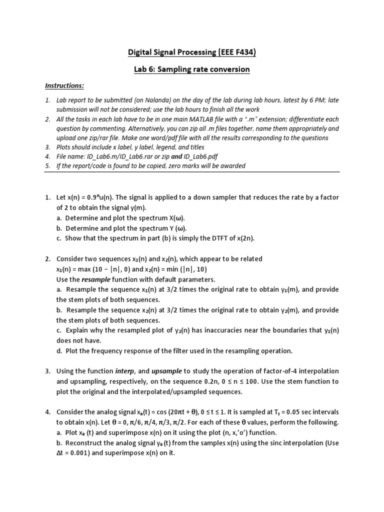 Lab 6 Pdf Interpolation Electronics 