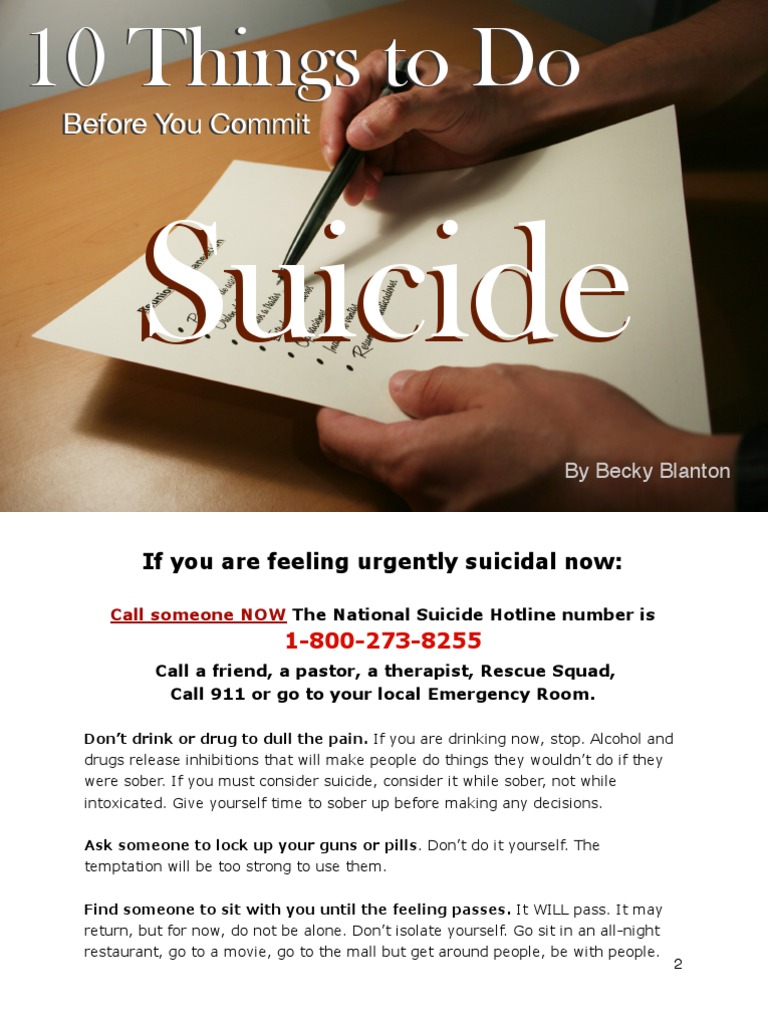 10 Things to Do Before You Commit Suicide | Anger | Emotions