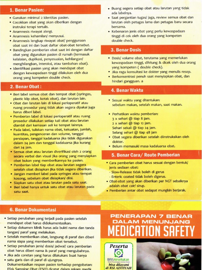 Medication Safety (Obat Aman) | PDF