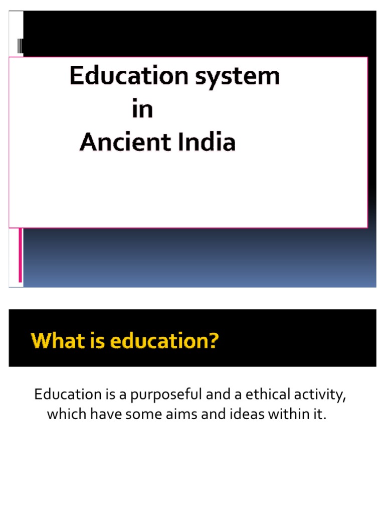 Ancient Education System | PDF