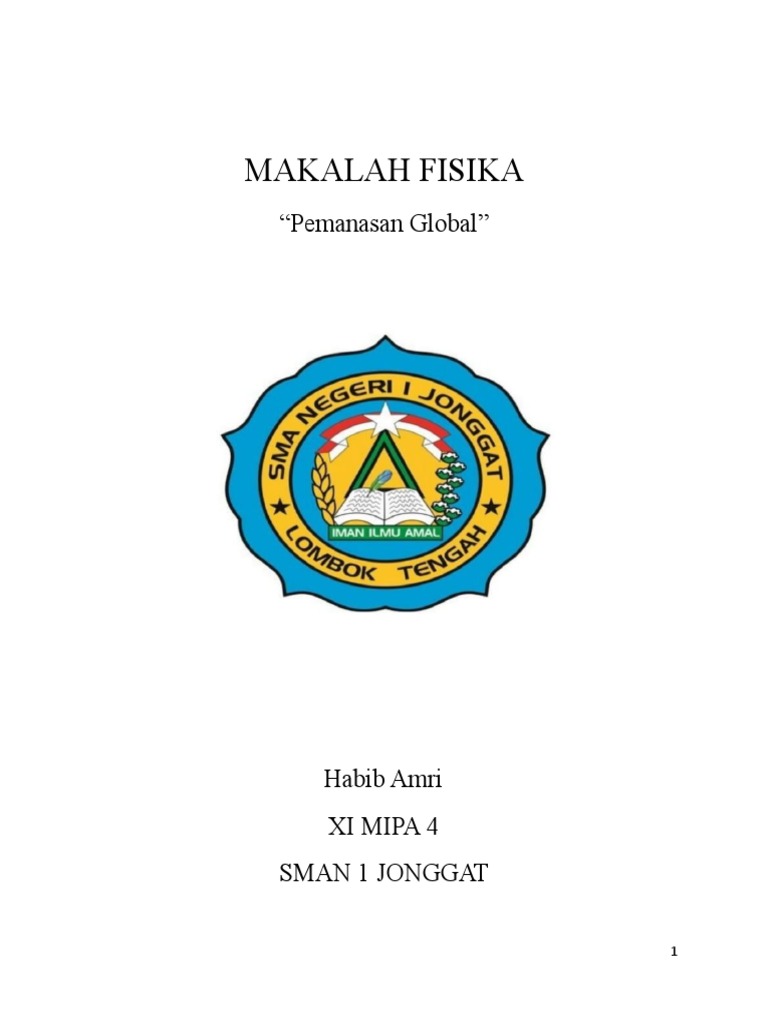 MAKALAH FISIKA Pemanasan Global | PDF