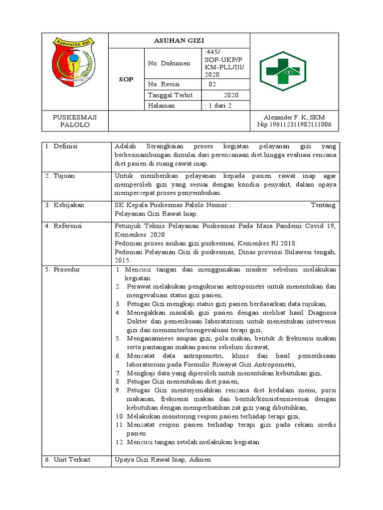 7.9.3 Spo Asuhan Gizi Baru Pada Masa Covid 19 | PDF