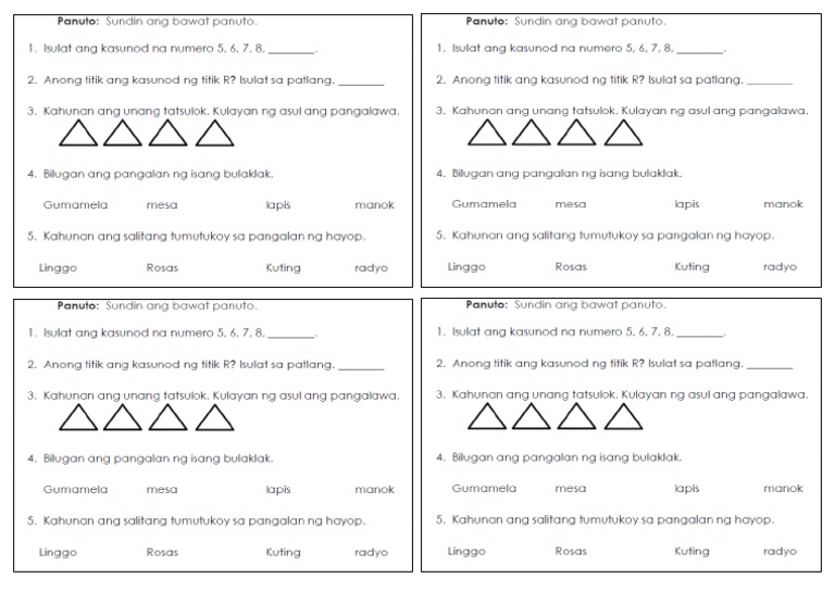 Pagsunod-sa-panuto | PDF