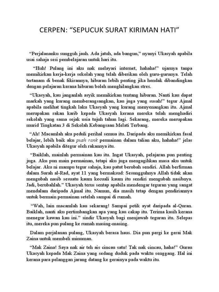 Sepucuk Surat Kiriman Hati | PDF