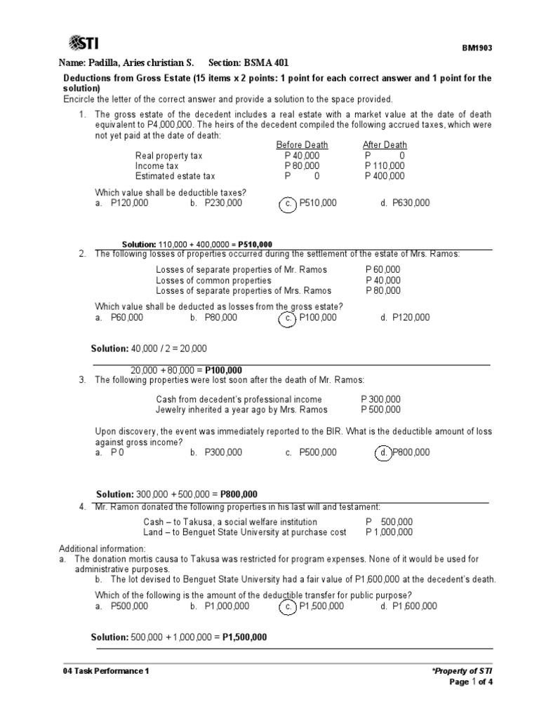 04 - Task - Performance - 1 (10) BUSTAX | PDF | Taxes | Public Finance