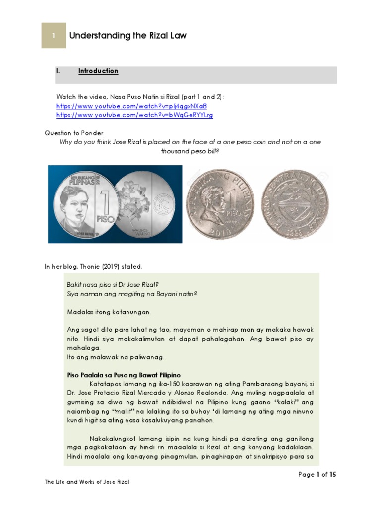 Module-1 Understanding The Rizal Law | PDF