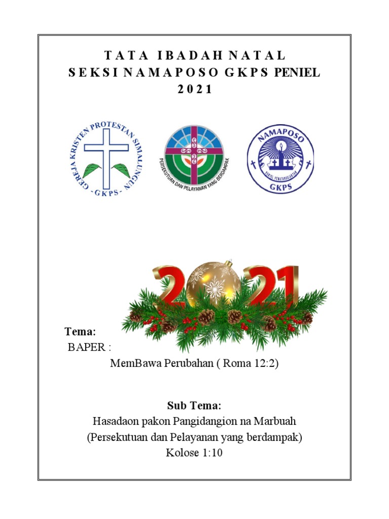 TATIB NATAL NAMAPOSO GKPS PENIEL Oke | PDF
